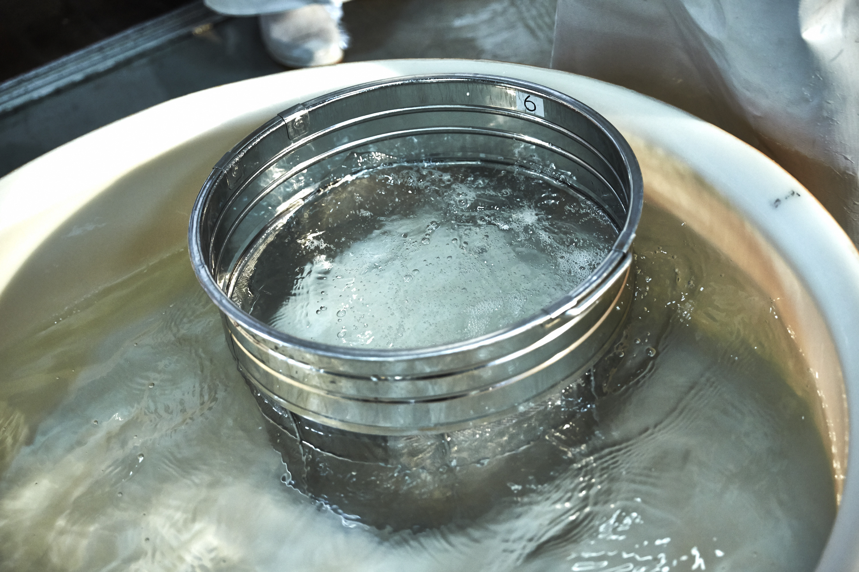 December, Sake making in winter. "Rice washing and steeping | Hasegawa ...